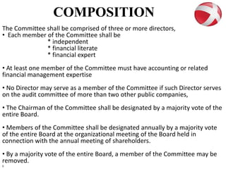 Audit committees and its role in auditing process | PPTX