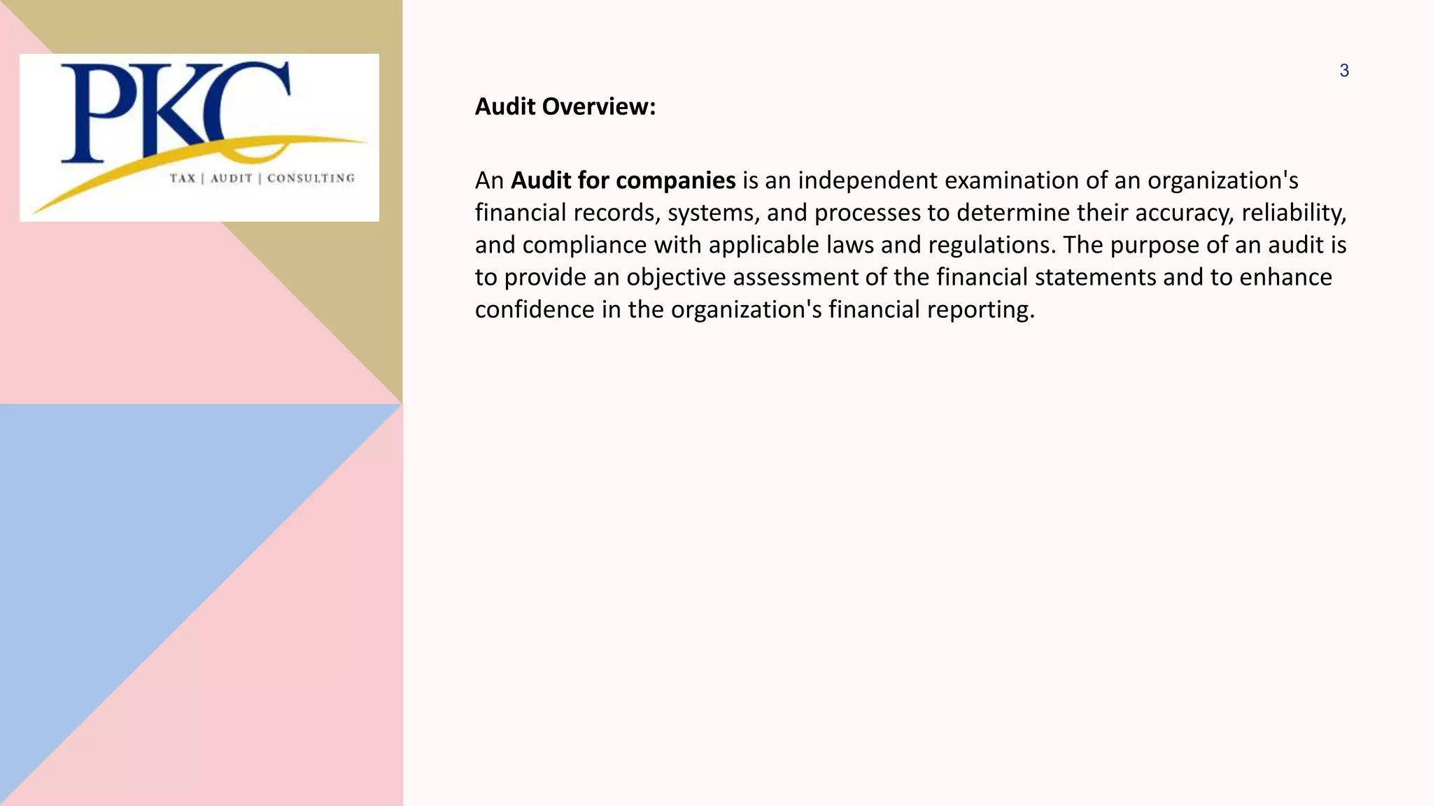 Audit company - Audit for companies - PKC Management Consulting | PPT