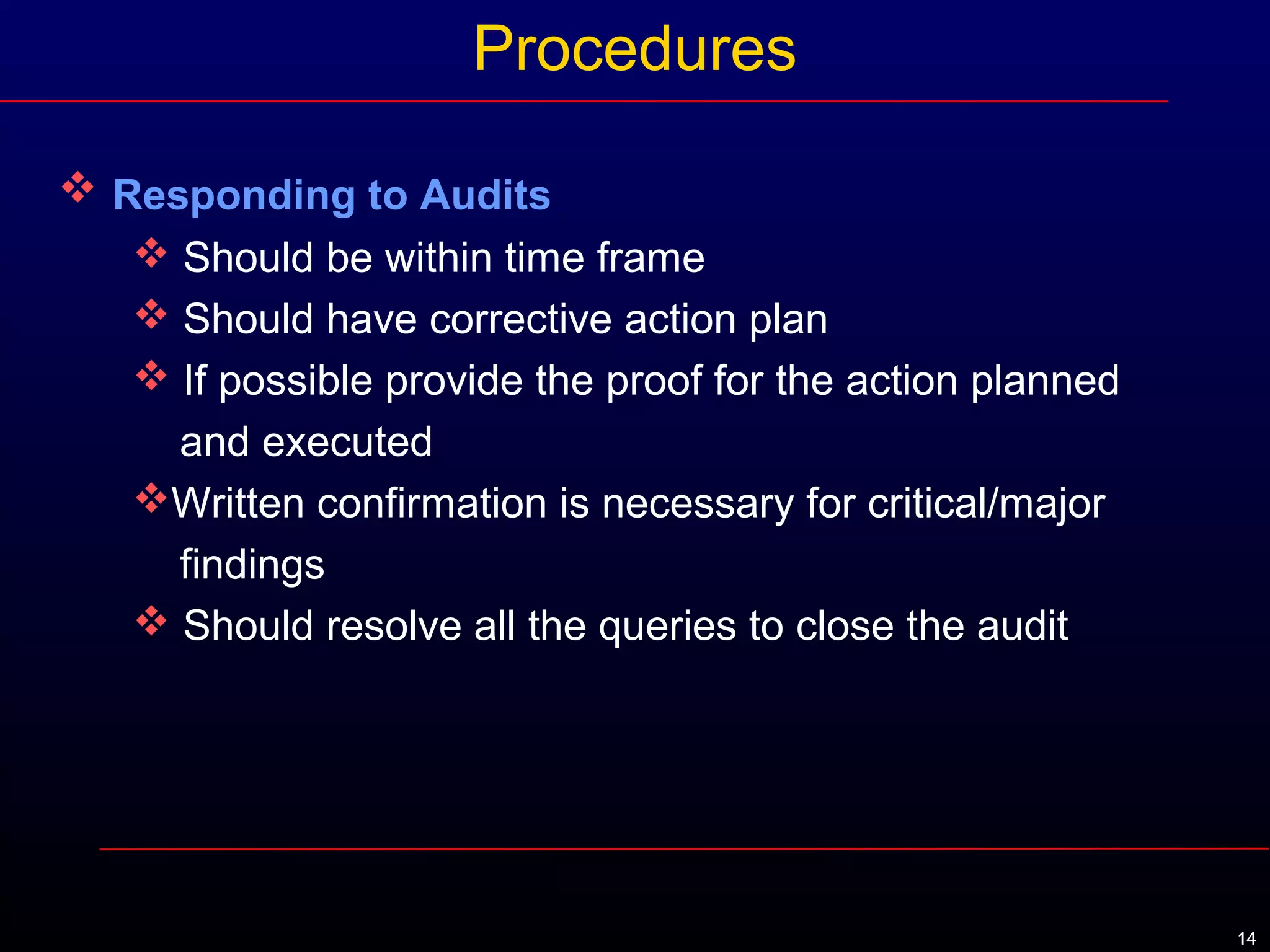 Audit conduct and report | PPT