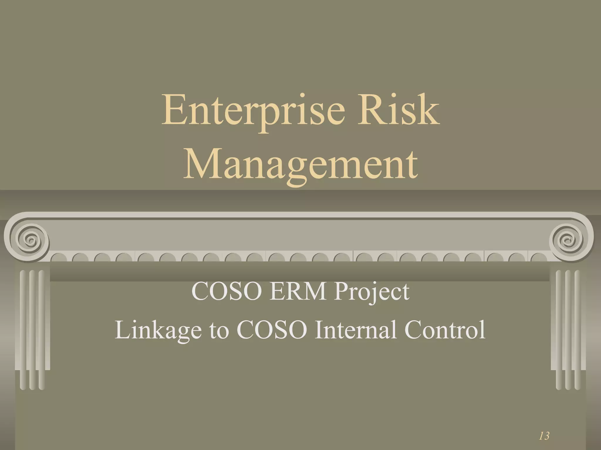 Audit, control and enterprise wide risk management | PPT