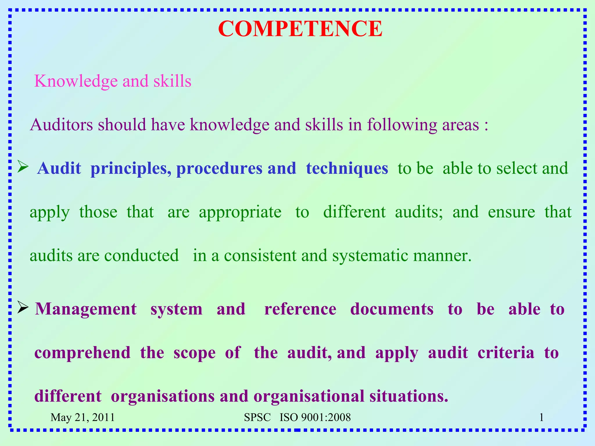 Audit Competence | PPT