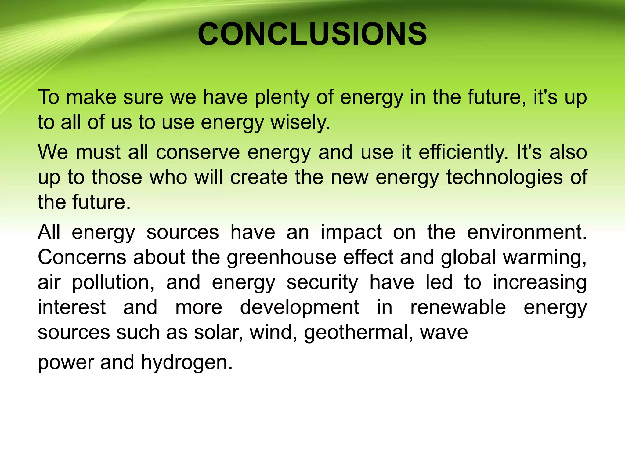 An introduction on Green energy | PPTX