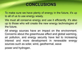 An introduction on Green energy | PPTX