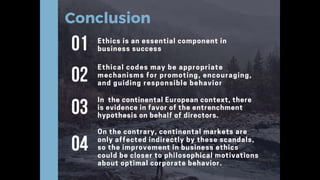 CG & Codes of Ethics | PPT