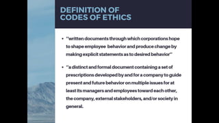 CG & Codes of Ethics | PPT