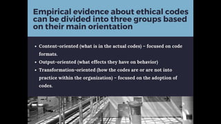 CG & Codes of Ethics | PPT