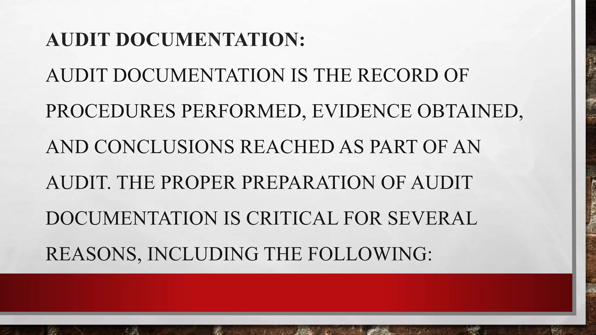 AUDIT DOCUMENTATION- PPT.pptx