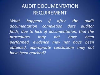 Audit Documentation Presentation | PPTX