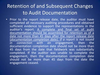 Audit Documentation Presentation | PPTX