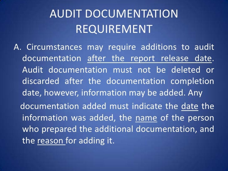 Audit Documentation Presentation