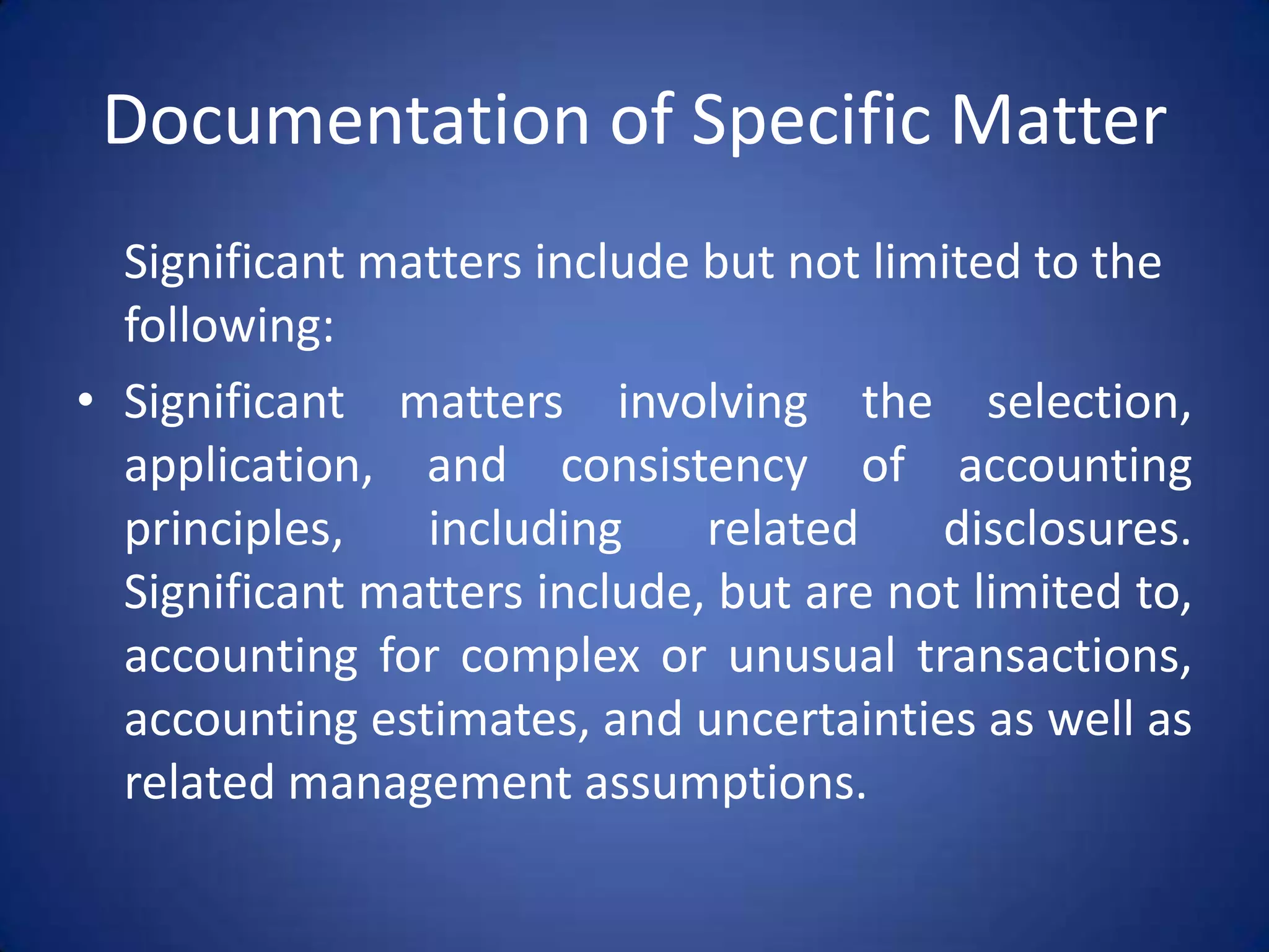 Audit Documentation Presentation | PPTX