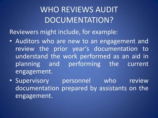 Audit Documentation Presentation | PPTX