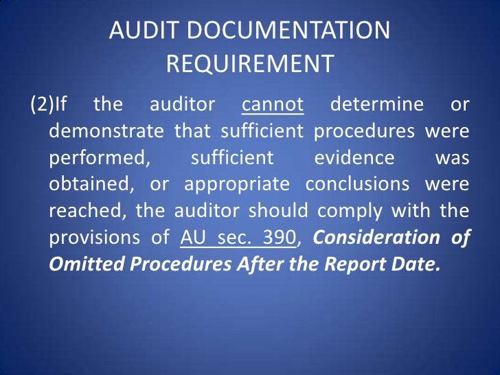 Audit Documentation Presentation