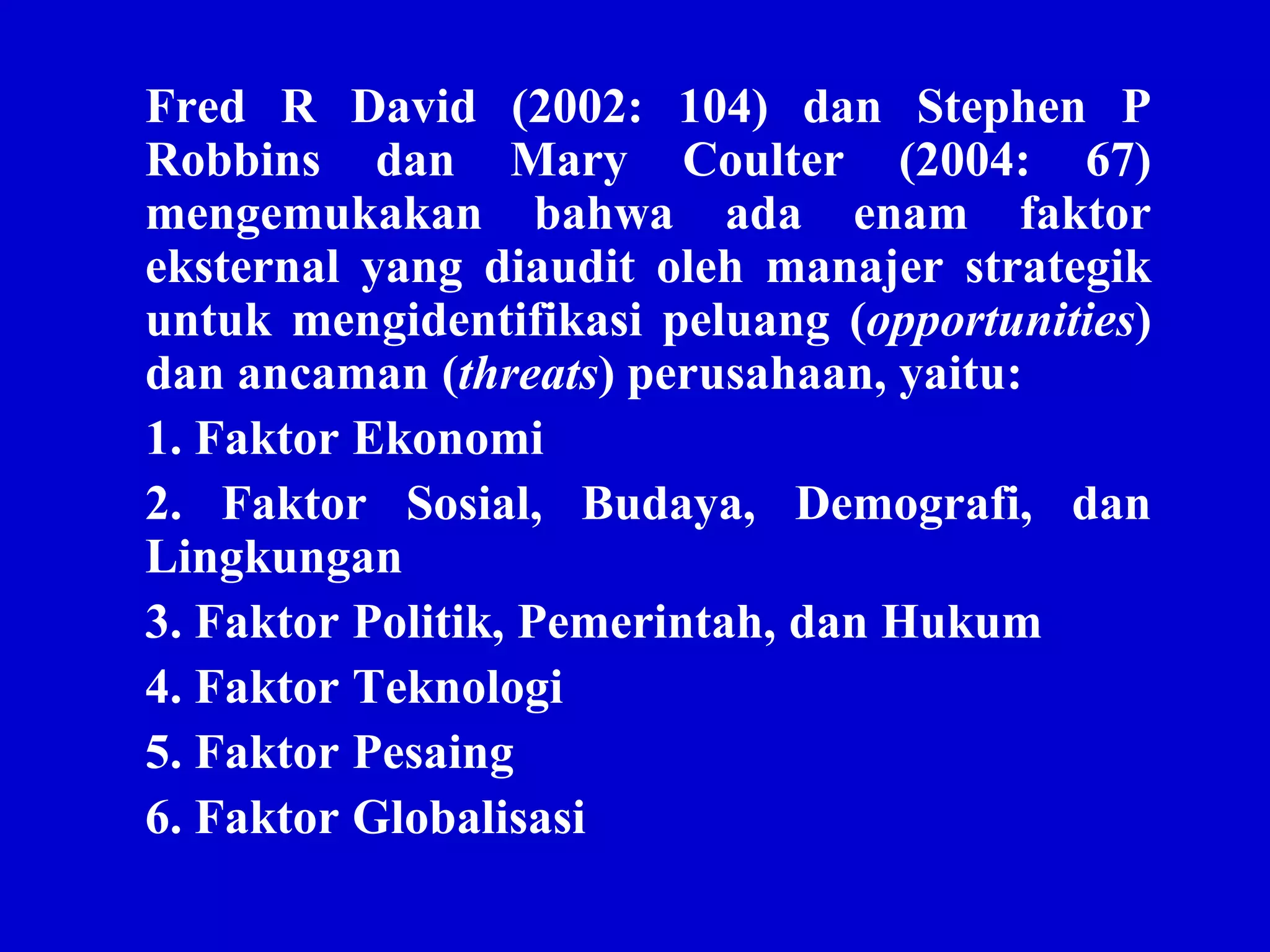 Audit Eksternal (Analisis Faktor Eksternal).ppt