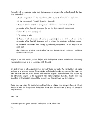 Audit engagement letter | DOCX