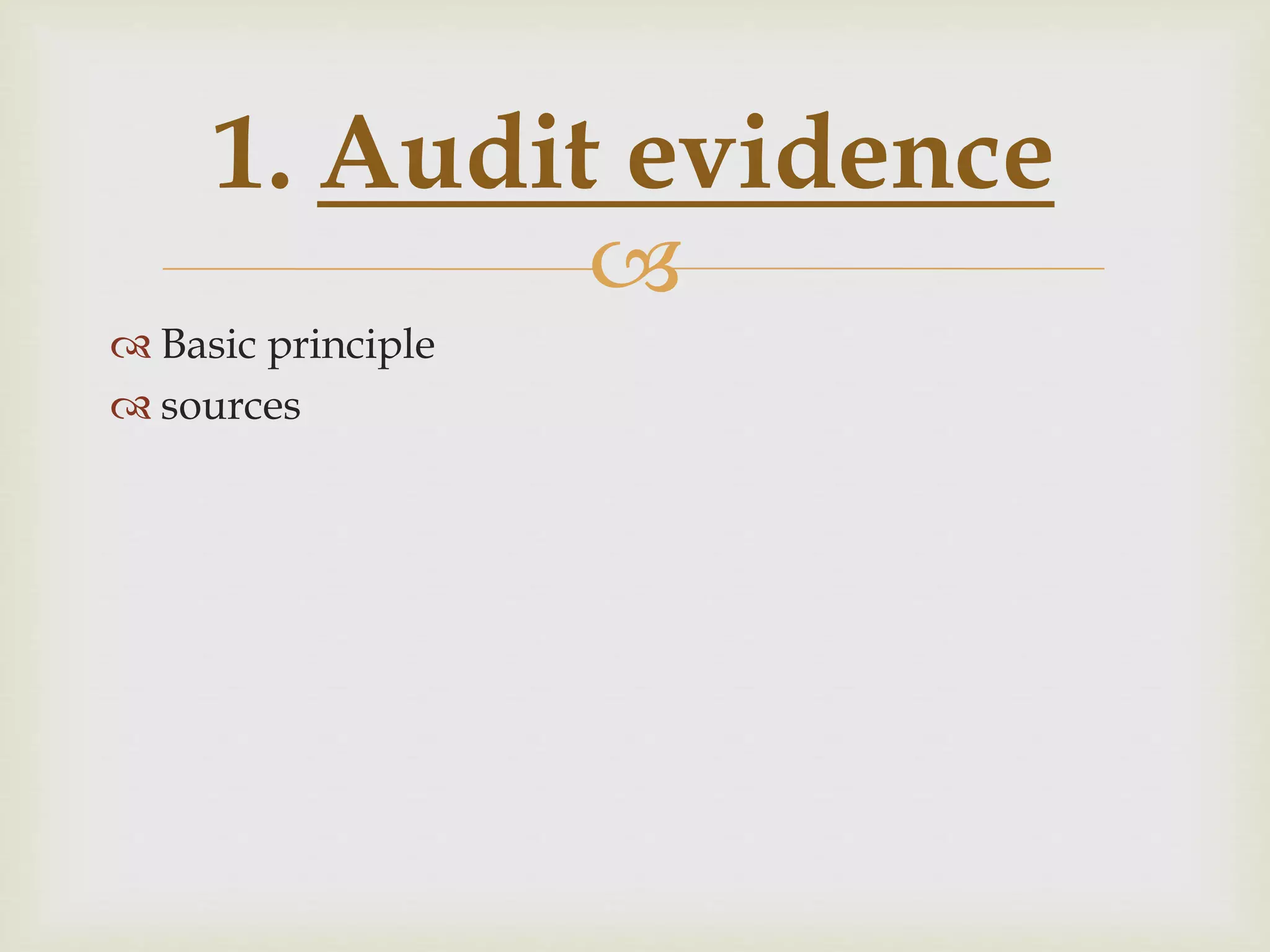 Audit Evidence Presentation | PPTX
