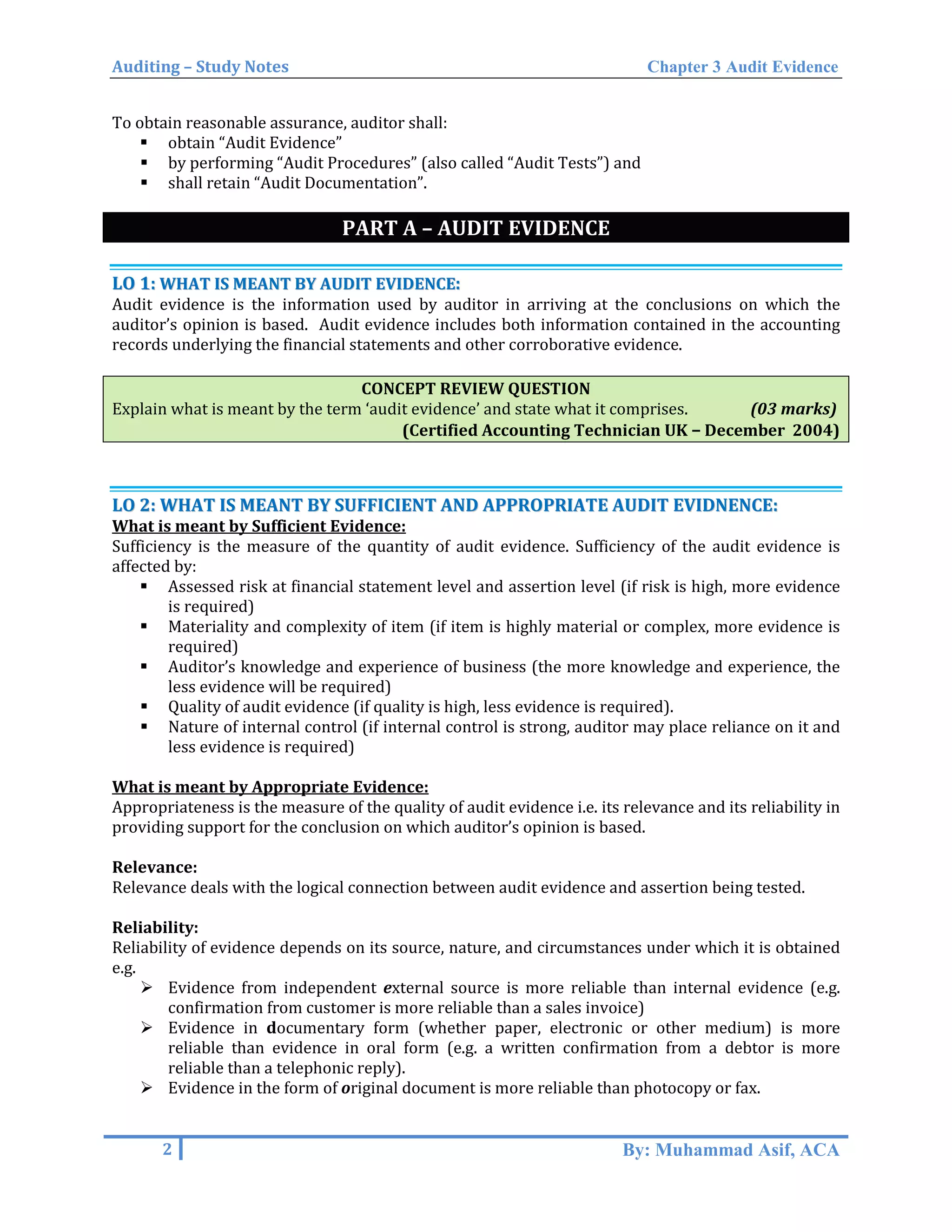 AUDIT EVIDENCE | PDF