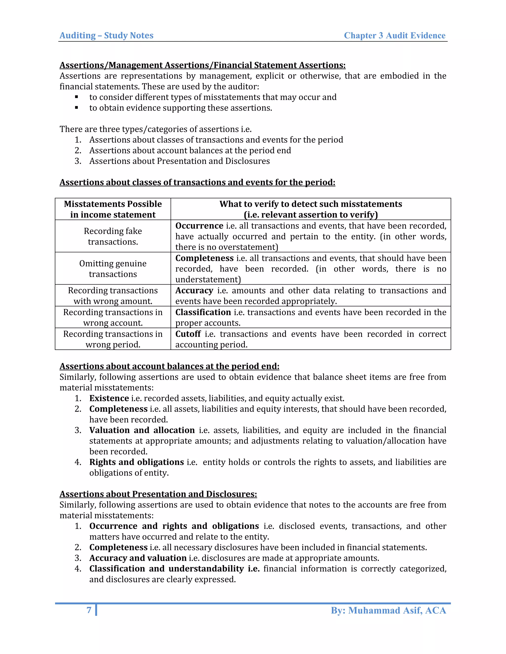 AUDIT EVIDENCE | PDF