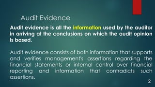 Audit Evidence.pptx audit and assurance slide | PPTX