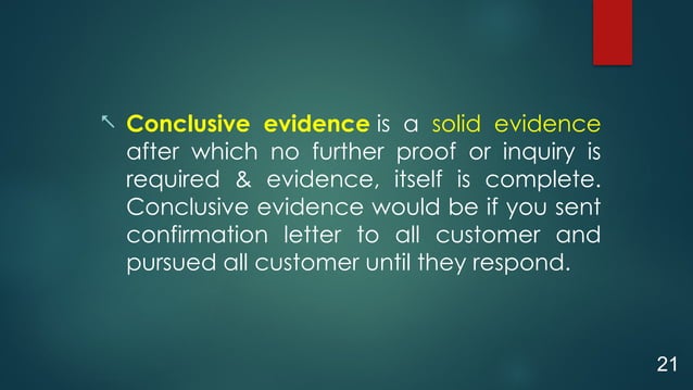 Audit Evidence.pptx audit and assurance slide | PPT