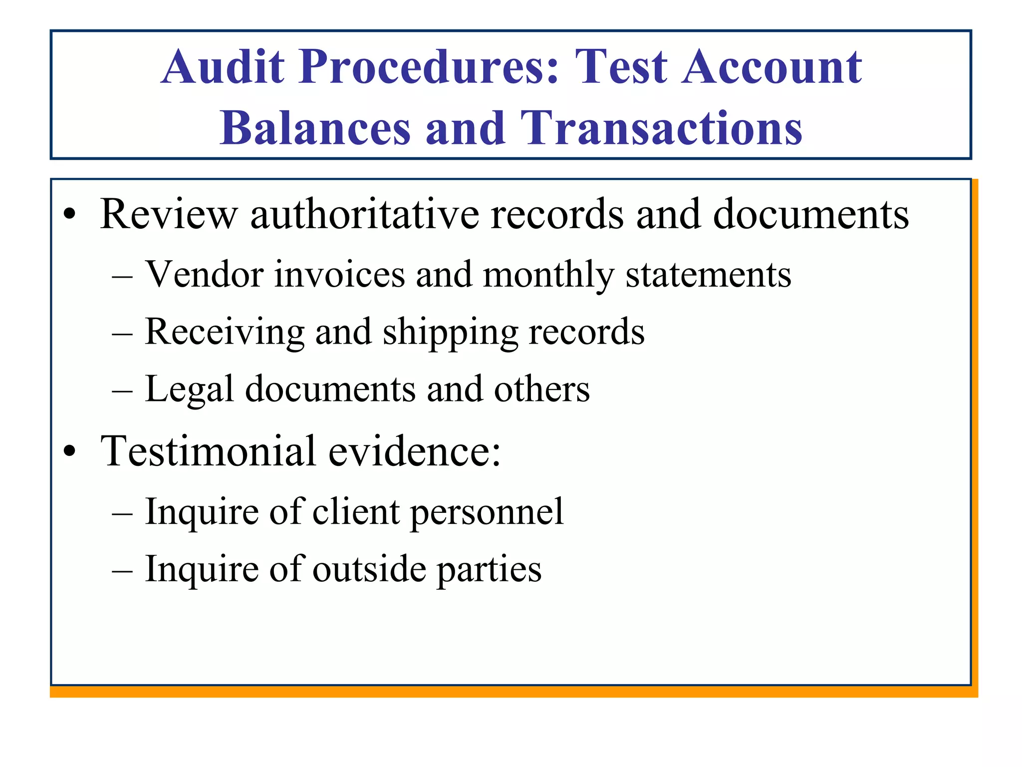 Audit evidence a framework (ppt ch7[1].pdf) | PDF