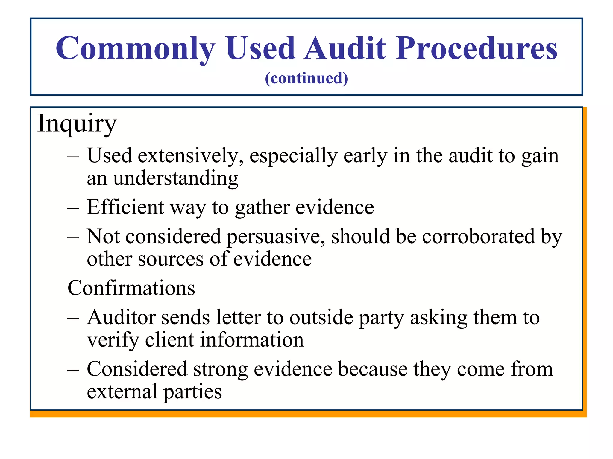 Audit evidence a framework (ppt ch7[1].pdf) | PDF