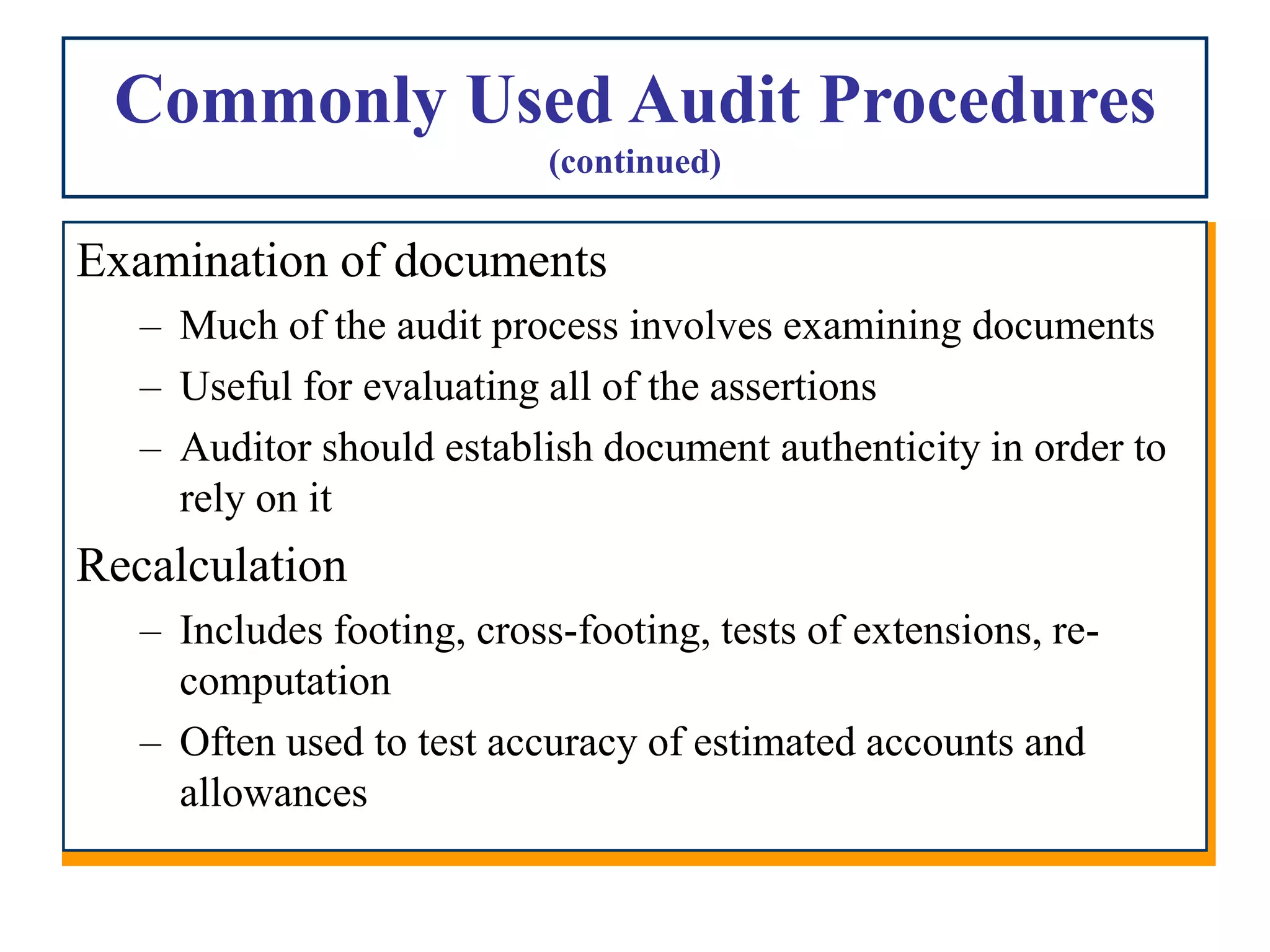 Audit evidence a framework (ppt ch7[1].pdf) | PDF