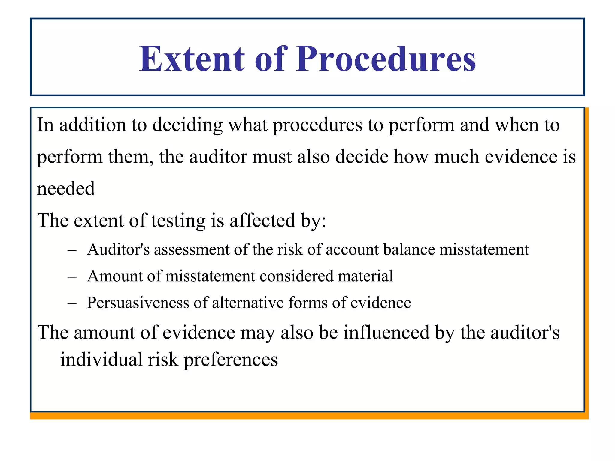 Audit evidence a framework (ppt ch7[1].pdf) | PDF