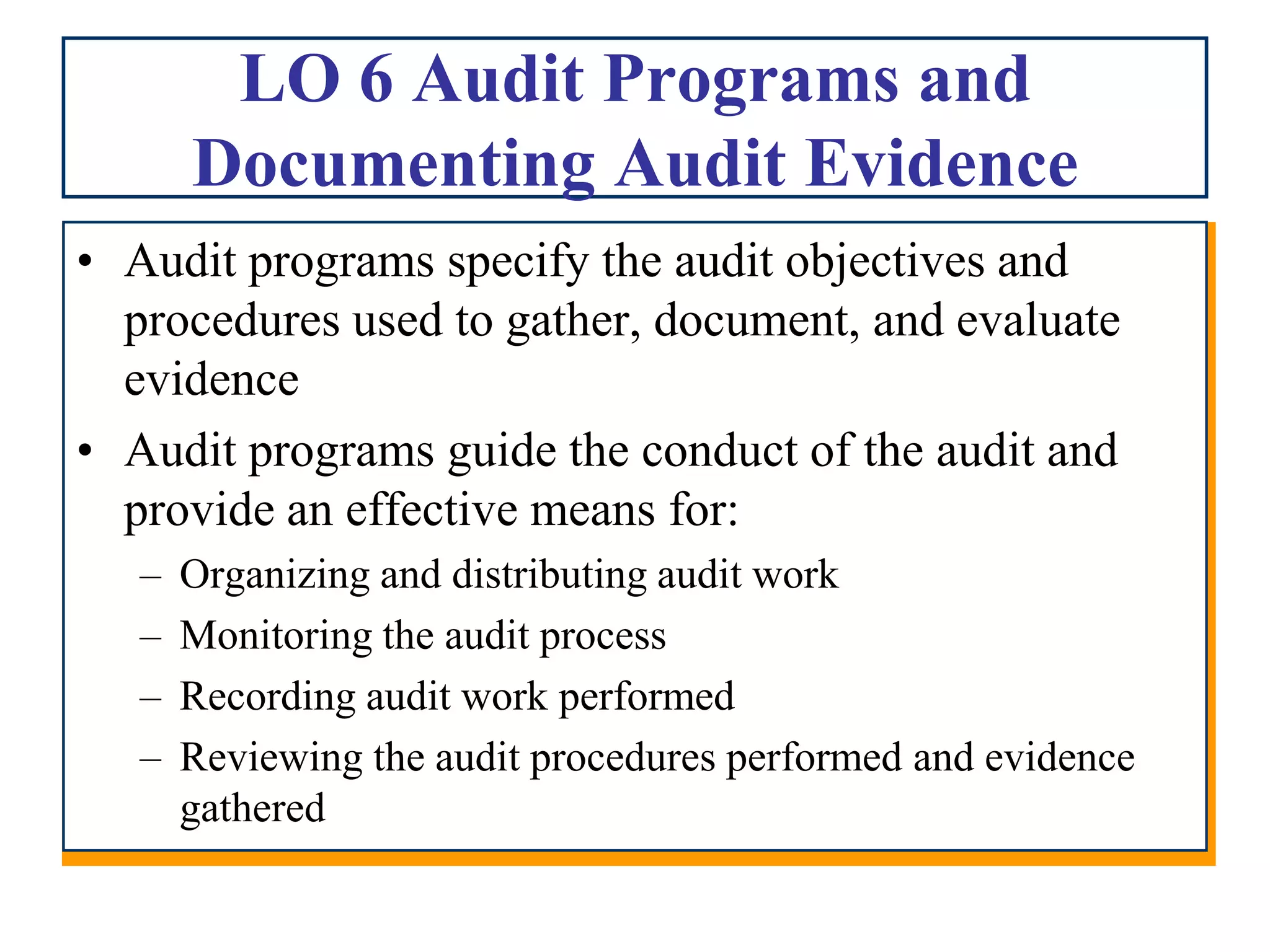 Audit evidence a framework (ppt ch7[1].pdf) | PDF