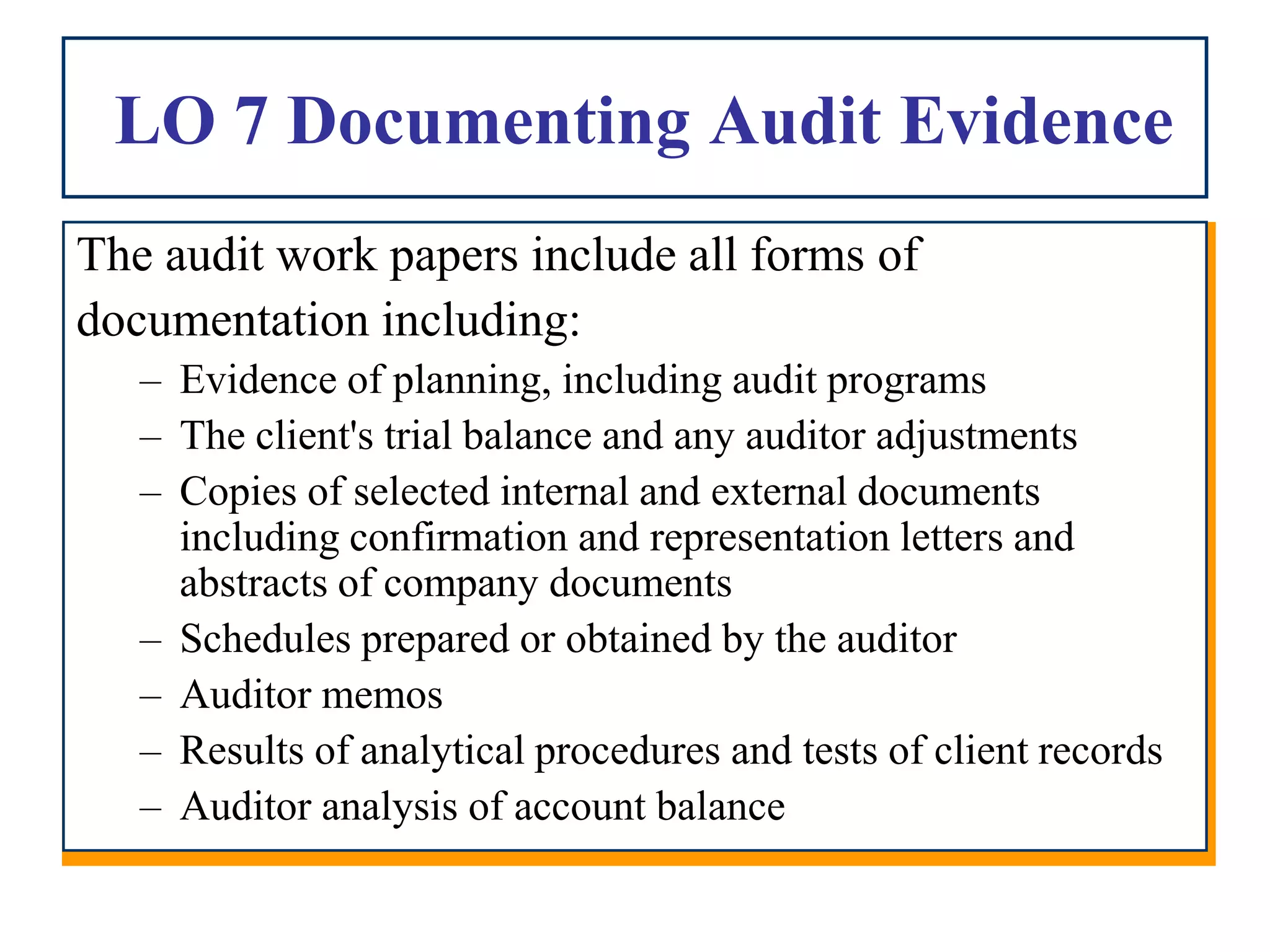 Audit evidence a framework (ppt ch7[1].pdf) | PDF