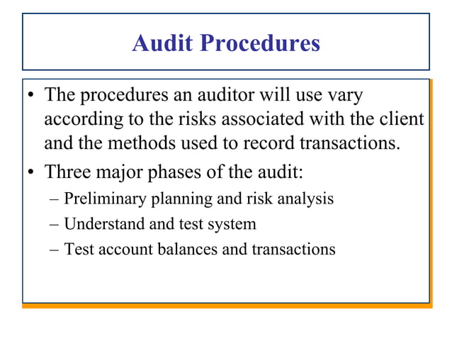 Audit evidence a framework (ppt ch7[1].pdf) | PDF