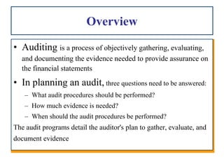 Audit evidence a framework (ppt ch7[1].pdf) | PDF