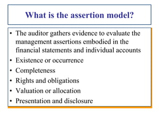 Audit evidence a framework (ppt ch7[1].pdf) | PDF