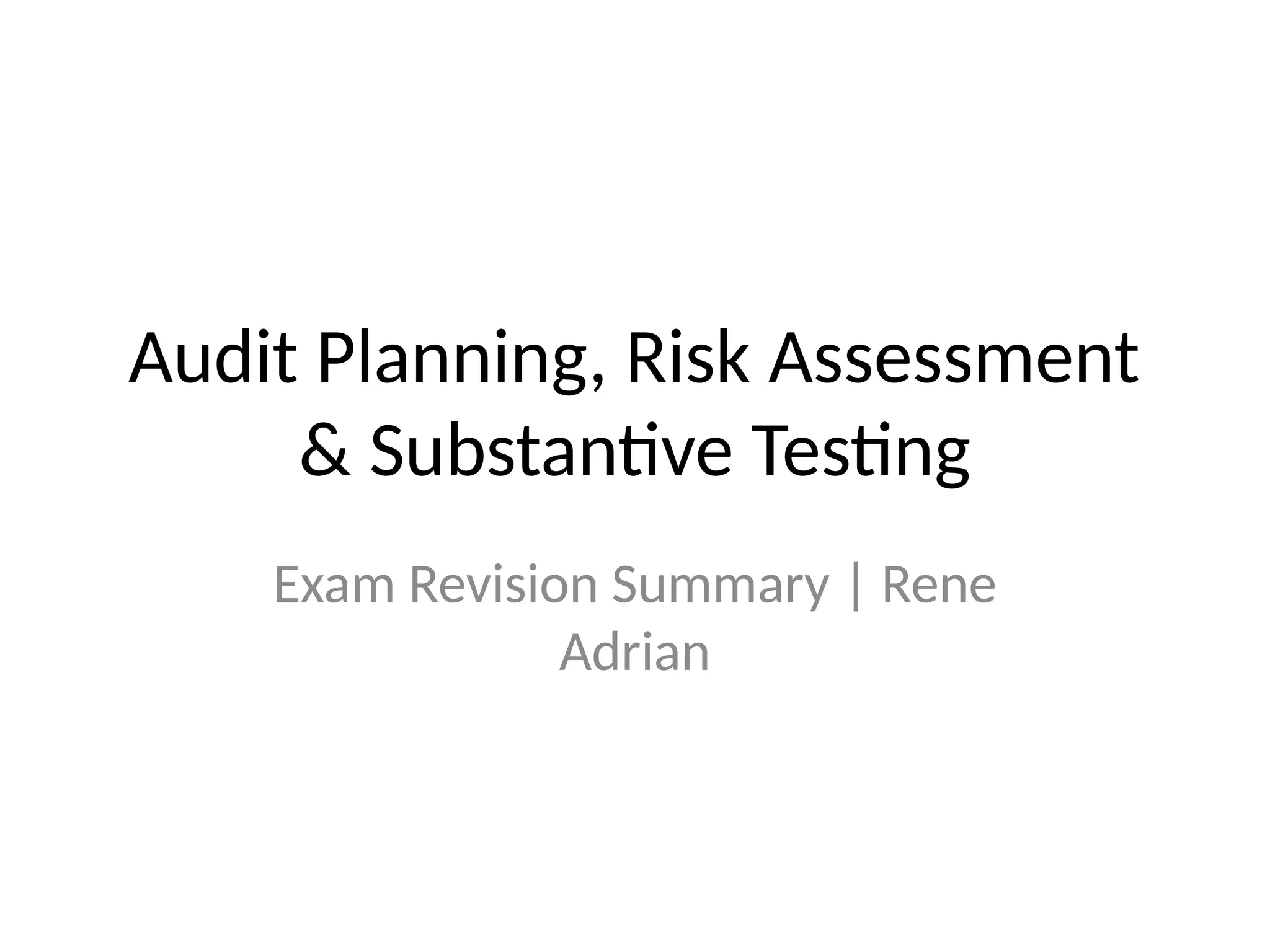 Audit_Exam_Revision_Summary.pptx form 3rd year | PPTX
