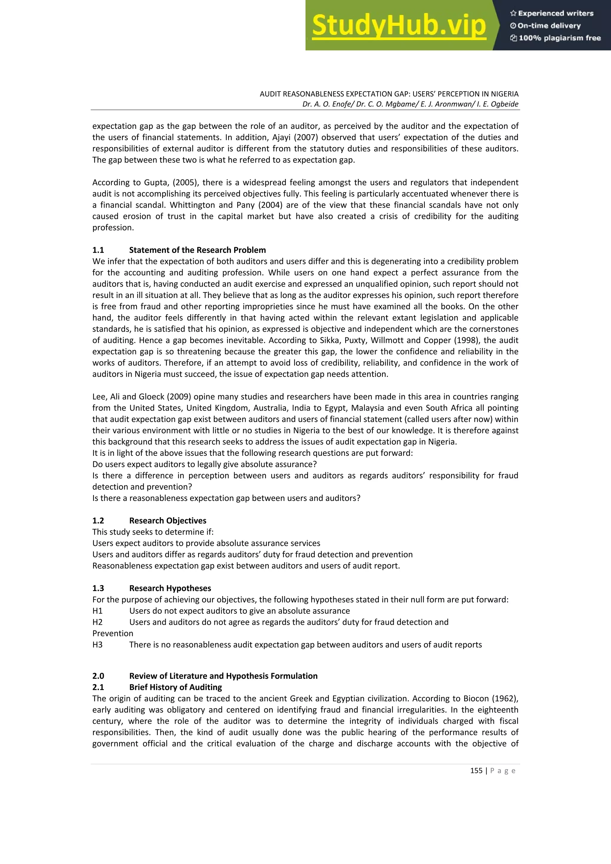 Audit Expectation Gap | PDF