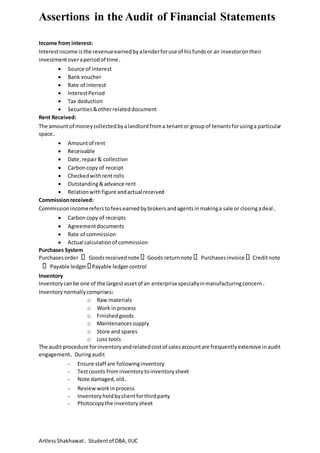 Assertions in the Audit of Financial Statements (Audit) | DOCX