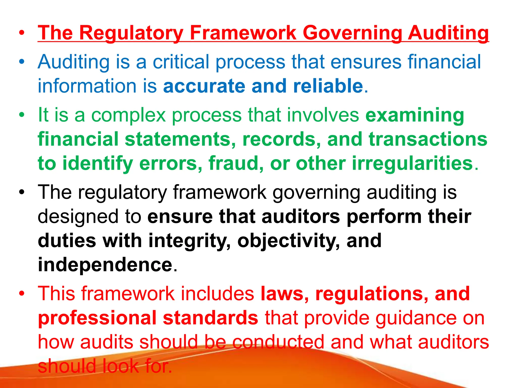 Auditing principles and practices, chapter 2 | PPTX