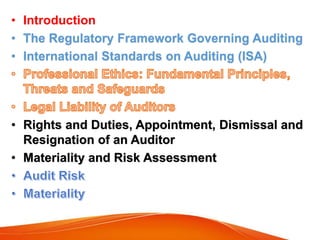 Auditing principles and practices, chapter 2 | PPTX