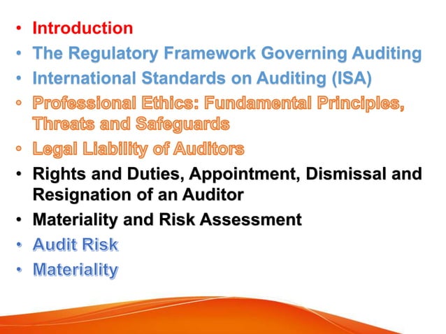 Auditing principles and practices, chapter 2 | PPTX