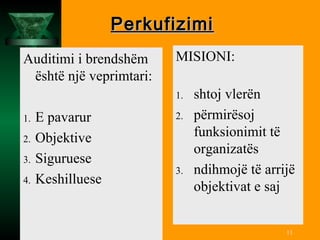 Auditimi i Brendshem(Punim Diplome) | PPT