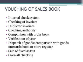 Vouching of subsidiary books | PPTX