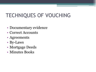 Vouching of subsidiary books | PPTX