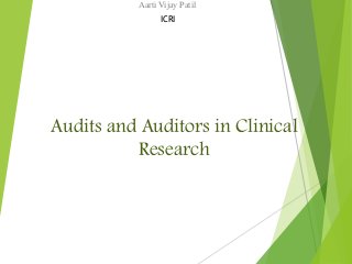 Audit in clinical research | PPT