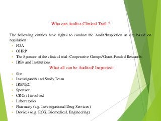 Audit in clinical research | PPT