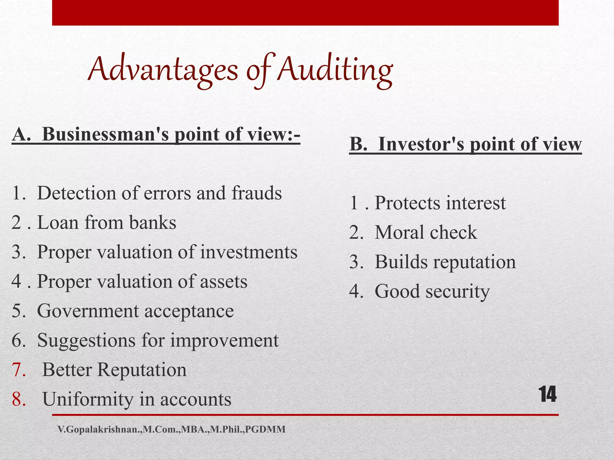 Auditing | PPTX