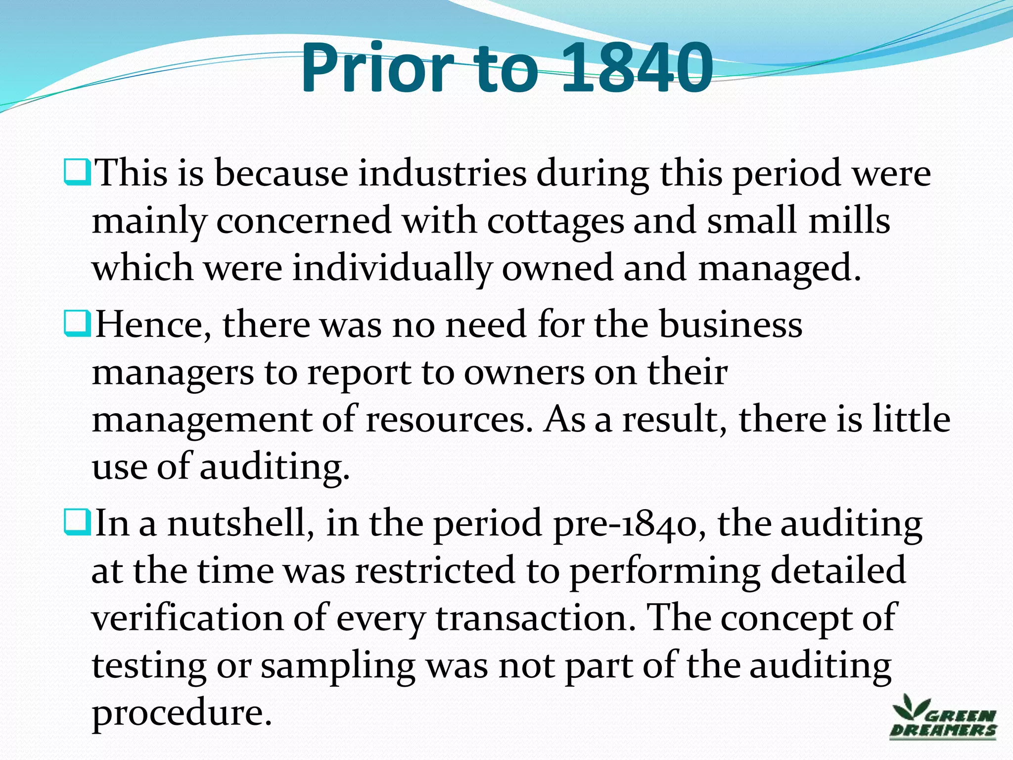 History of Auditing | PPTX