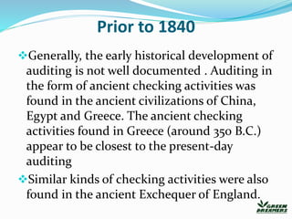 History of Auditing | PPTX