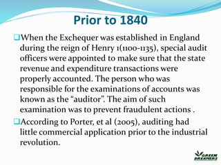 History of Auditing | PPTX