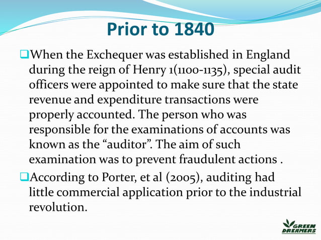 History of Auditing | PPTX