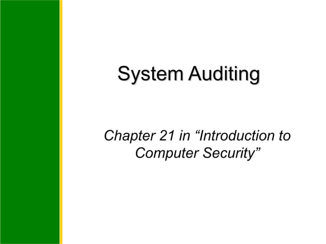 Auditing.ppt | Operating Systems | Computer Software and Applications